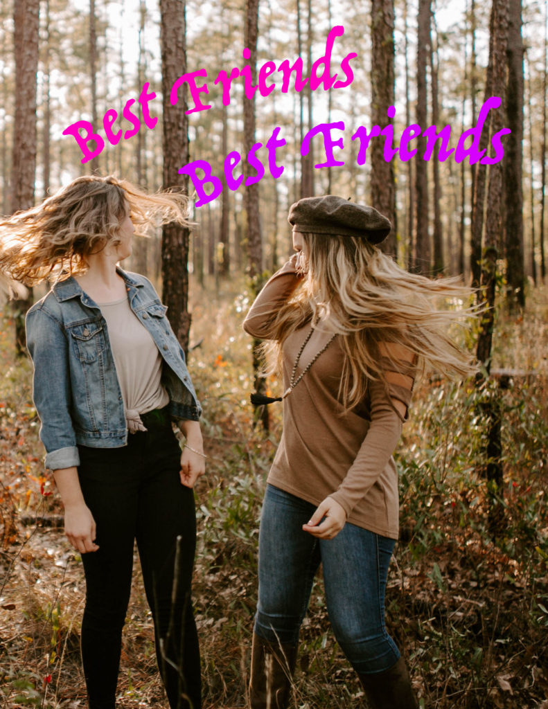 NoteBook FRONT Cover 8.5X11 Best Friends - Live A Supercharged Life