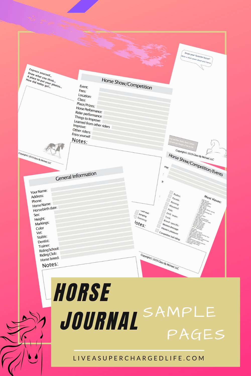 Horse Sample Pages - Live A Supercharged Life